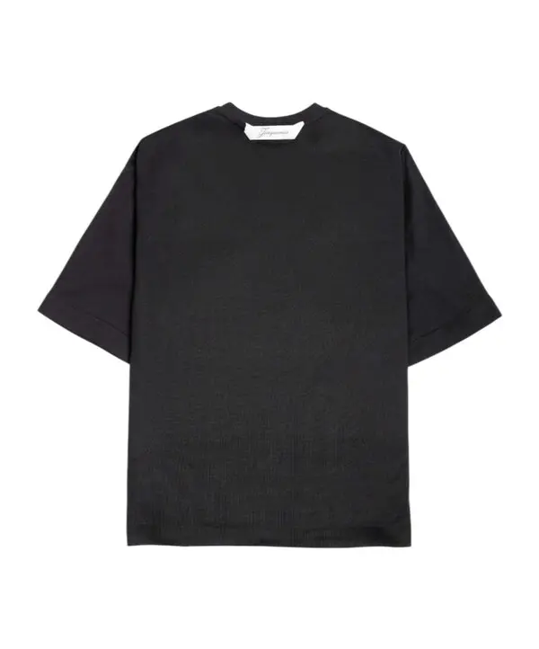 Jacquemus Round Neck Ventadou Jersey T-shirt - Black