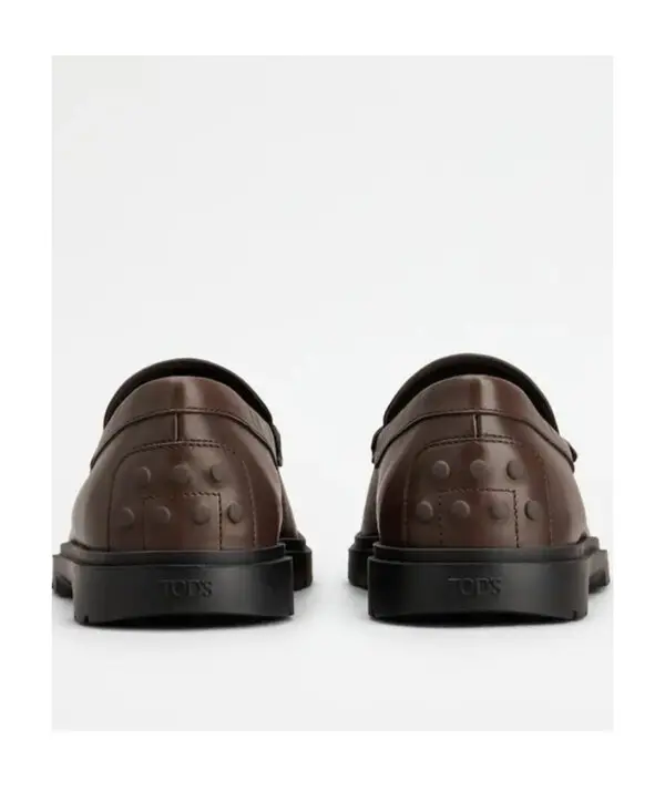 TOD'S Logo Embossed Penny Loafers