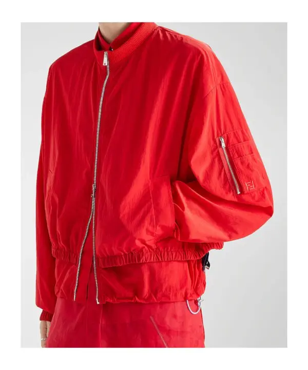 Fendi Double-layer Zipped Bomber Jacket
