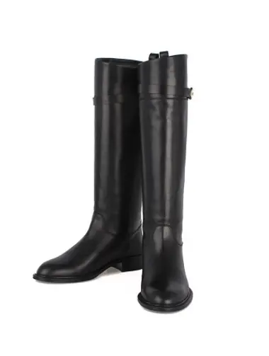 FERRAGAMO Knee High Buckled Boots