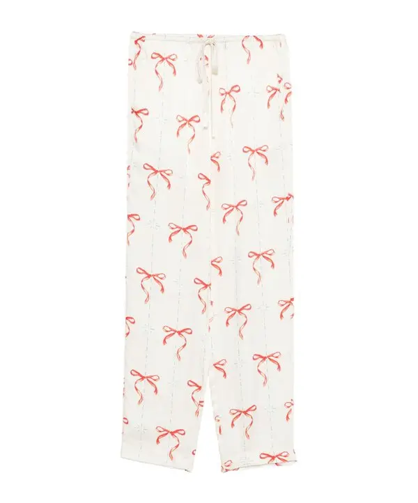 FORTE_FORTE Bow-patterned Trousers - White