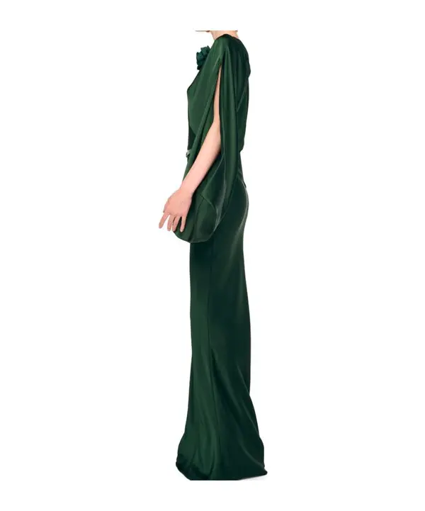 Norma Kamali Obie" Long Sleeve Maxi Dress