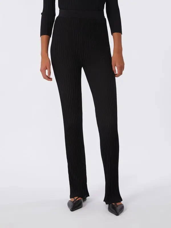 Max Mara Ribbed Pleated Trousers