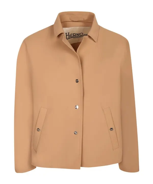 Herno Long Sleeved Collared Jacket With Front Pockets