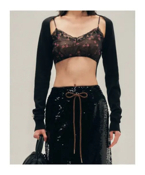 Simone Rocha Mercerised Cutout Sleeve Jumper