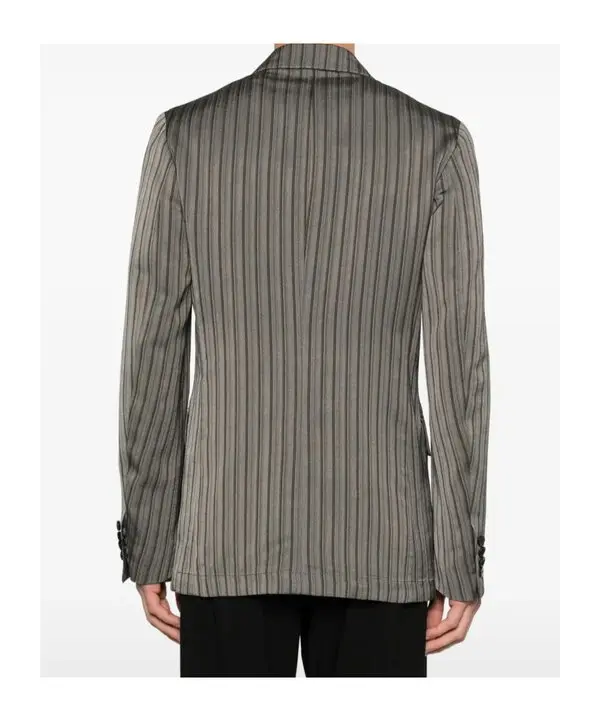 Dries Van Noten Striped Blazer - Grey