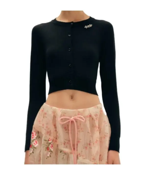 Simone Rocha Embellished Cropped Cardigan