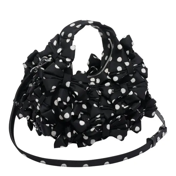 GANNI Polka Dot Bow Embellished Bag