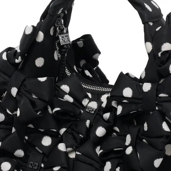 GANNI Polka Dot Bow Embellished Bag