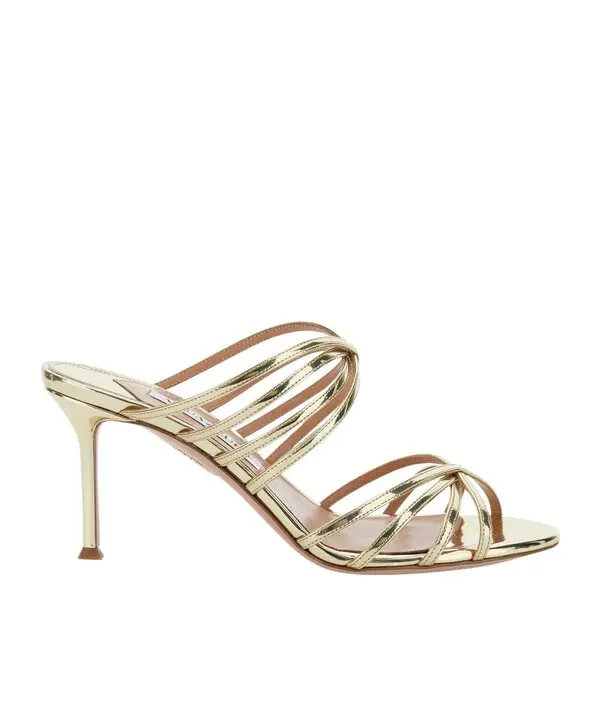 AQUAZZURA Metallic Heeled Sandals