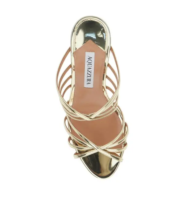 AQUAZZURA Metallic Heeled Sandals