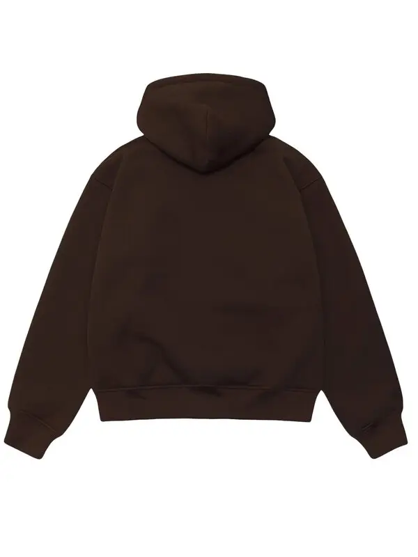 StÜssy Sherpa Lined Zip Up Hoodie - Brown