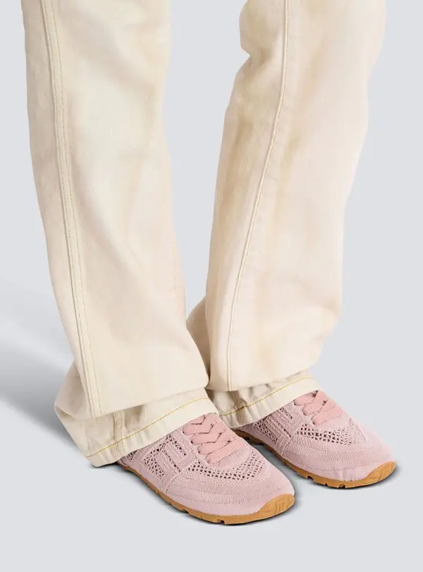 Balmain Racer 45 Macramé Trainers - Pink
