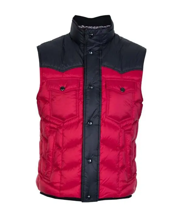 Just Cavalli Sleeveless Down Vest With Stand Collar