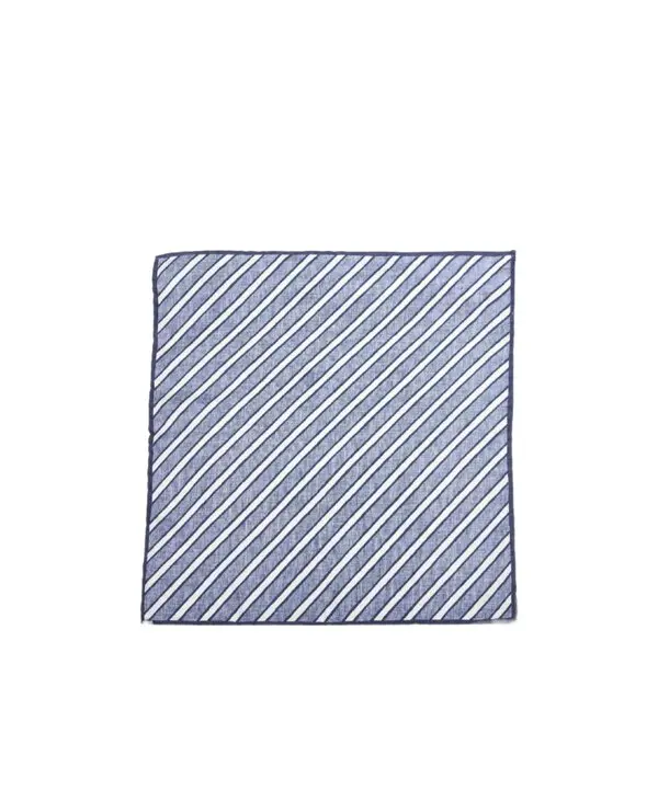 Brunello Cucinelli Diagonal Striped Square Scarf - Blue