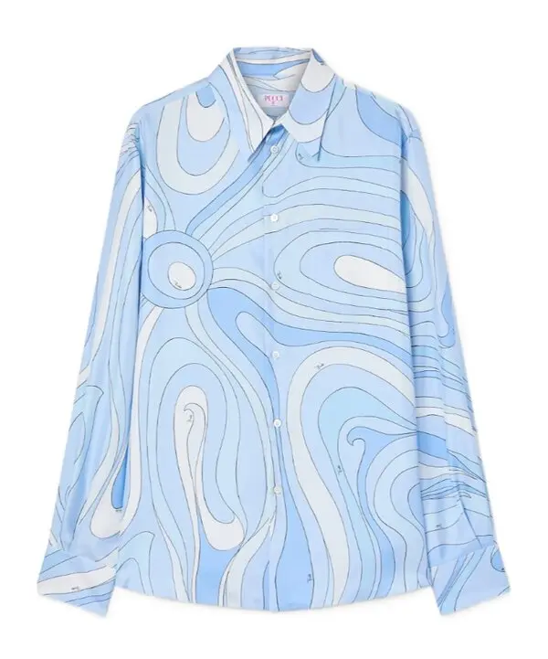Emilio Pucci Abstract Print Silk Shirt