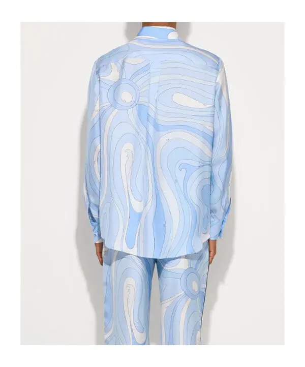 Emilio Pucci Abstract Print Silk Shirt