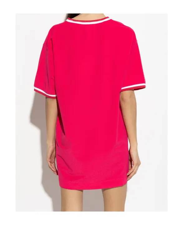 Balmain Striped-trim V-neck Mini Dress
