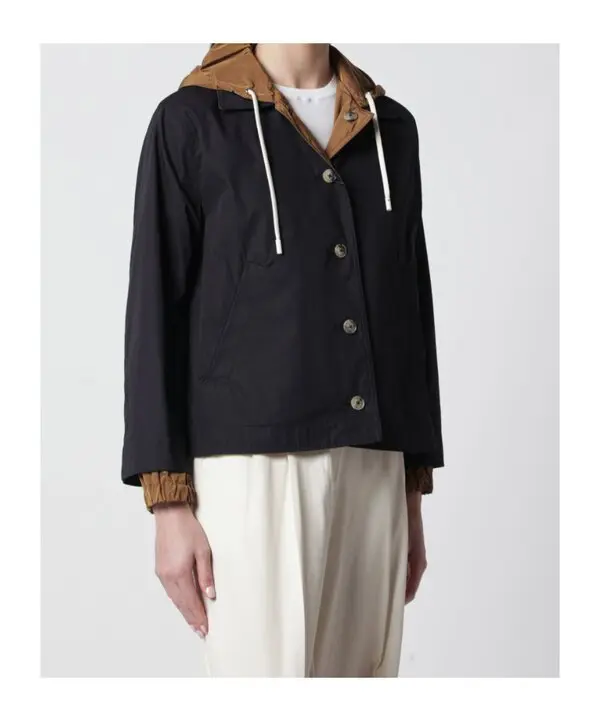 Herno Reversible Hooded Jacket - Blue/caramel
