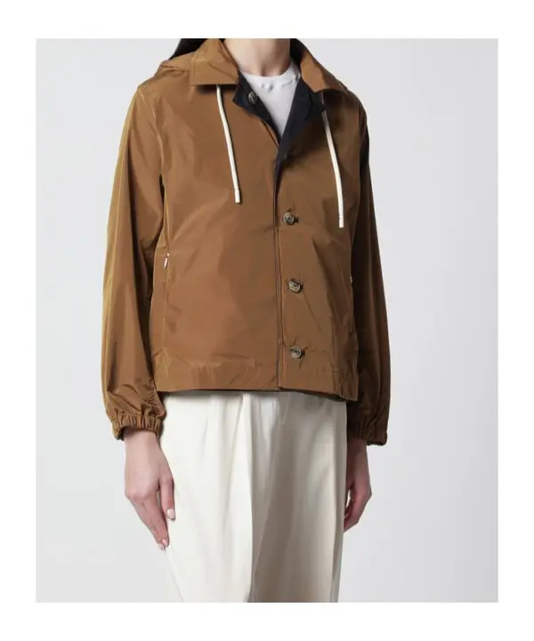 Herno Reversible Hooded Jacket - Blue/caramel