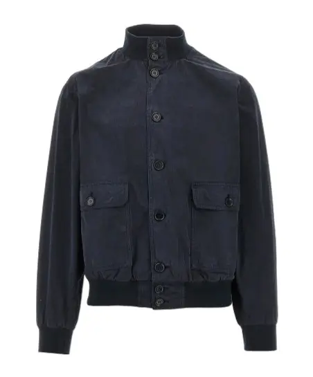 Aspesi Button Pocket Bomber Jacket - Black