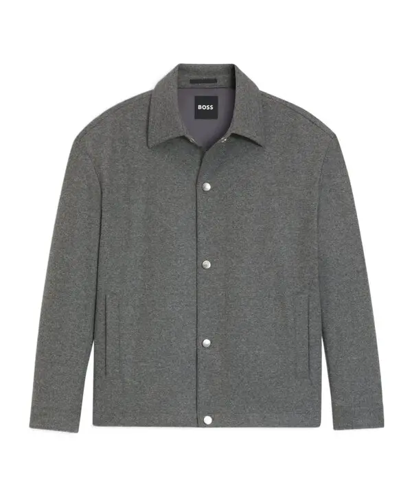 Hugo Boss Long Sleeve Casual Jacket With Snap-button Fastening