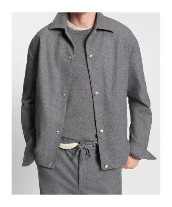 Hugo Boss Long Sleeve Casual Jacket With Snap-button Fastening