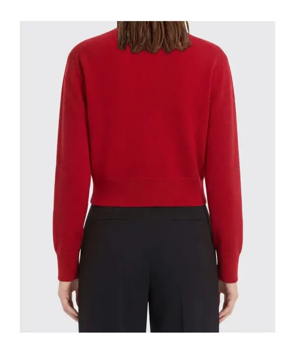 Tory Burch Logo Detailed Crewneck Jumper - Red