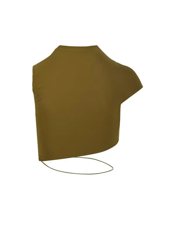 AMAZUIN Ama_lu_kg Draped One-shoulder Top