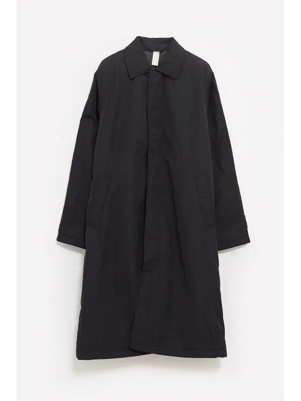 SUNFLOWER Long-sleeved Collared Coat - Black