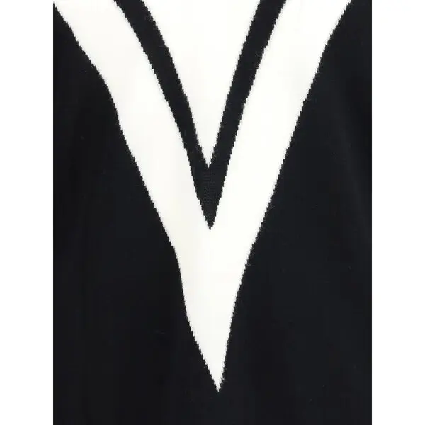 Valentino Garavani V-neck Intarsia Knitted Sweater
