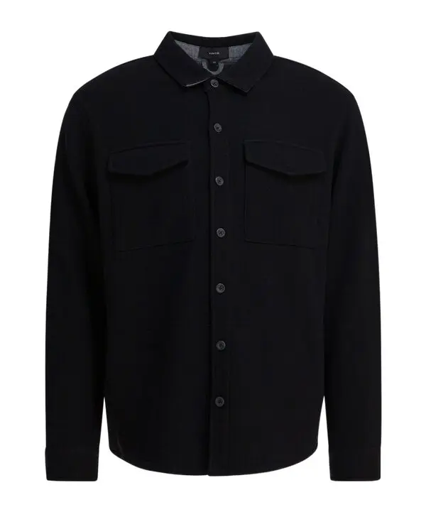 Vince Button Pocket Overshirt - Grey