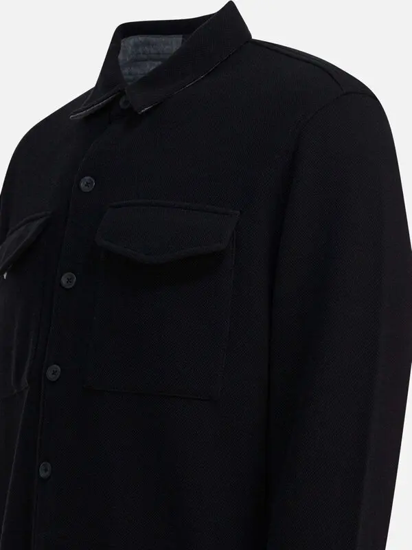 Vince Button Pocket Overshirt - Grey