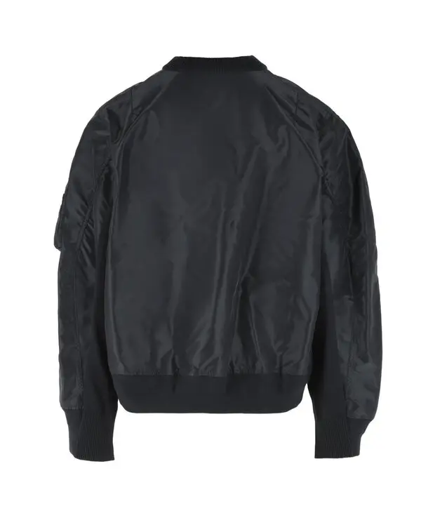 Sacai Sponge Crewneck Sweatshirt With Ribbed Cuffs And Hem - Black