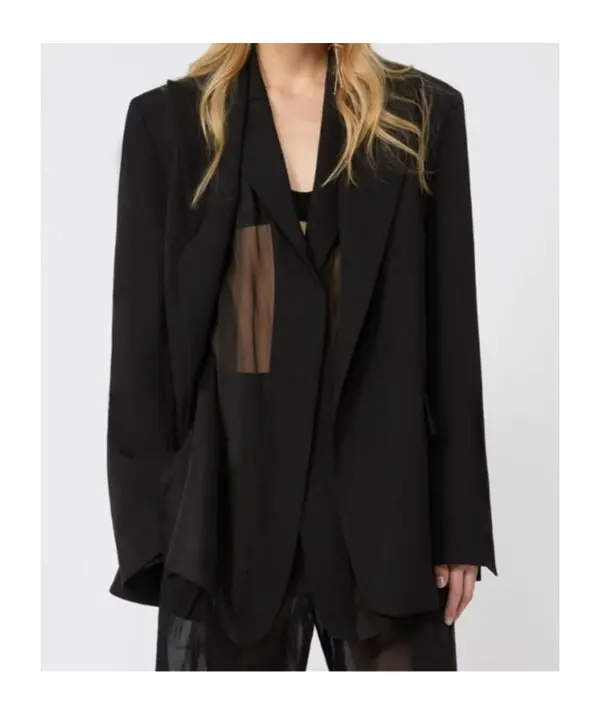 Sportmax Buttoned Blazer - Black