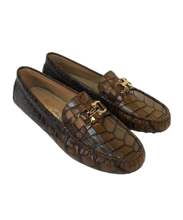FERRAGAMO Gancini Detail Loafers