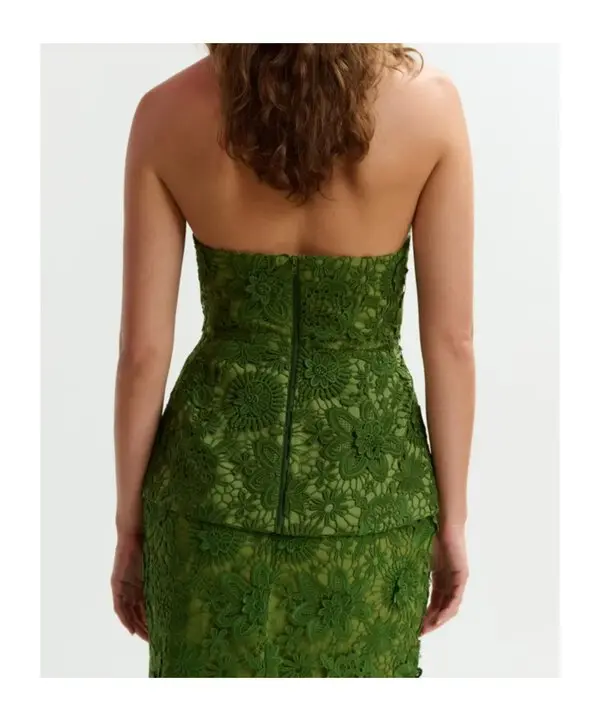 Essentiel Antwerp Lace Peplum Halter Top