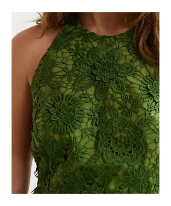 Essentiel Antwerp Lace Peplum Halter Top