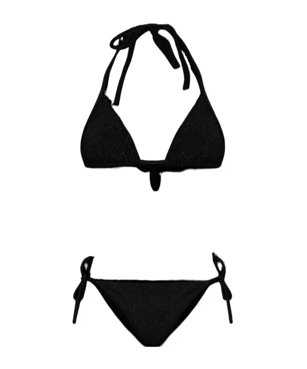 Balmain Tie Detail Bikini - Black