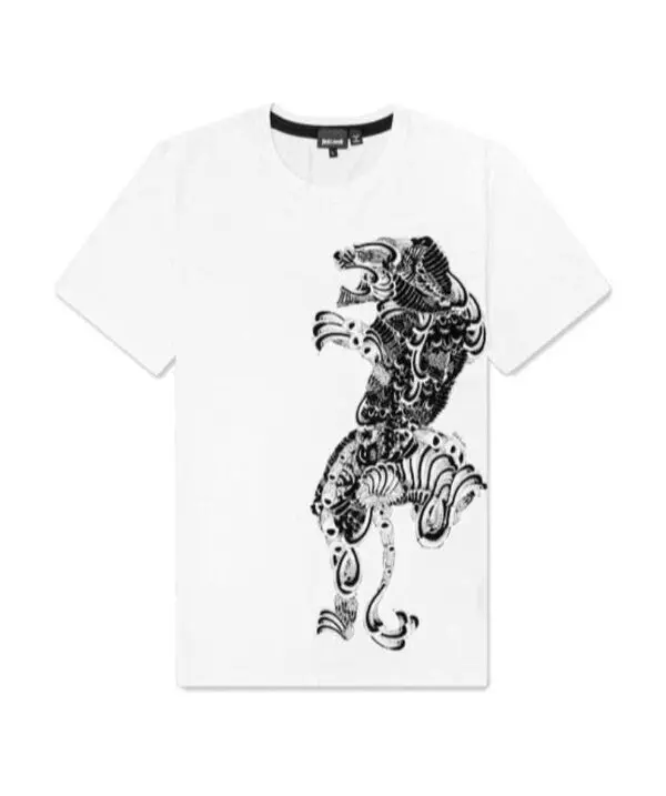 Just Cavalli Short-sleeved T-shirt With Round Neck - White