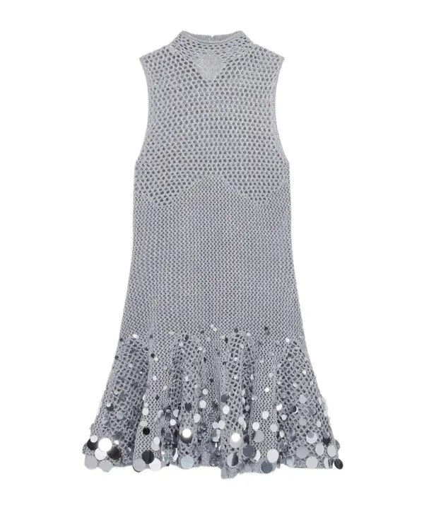 Casablanca Sequin-embellished High-neck Dress