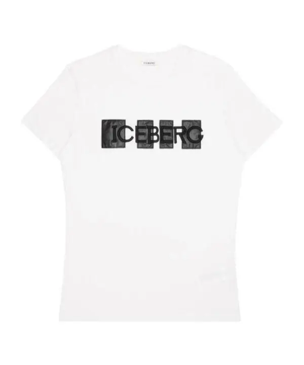 Iceberg Round Collar Logo T-shirt - White