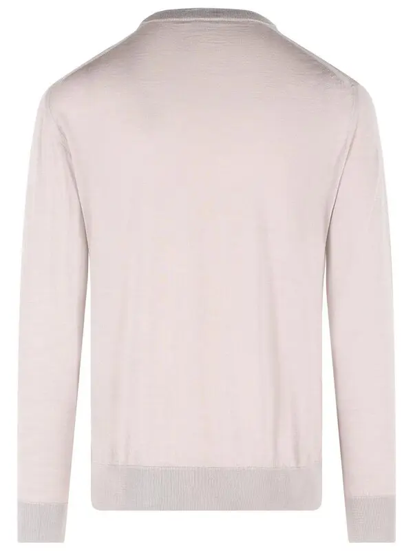 Eleventy Ribbed Crew Neck Knitted Sweater - Pink