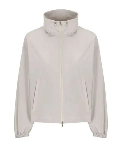 Herno Drawstring Zip-up Jacket - Light Grey