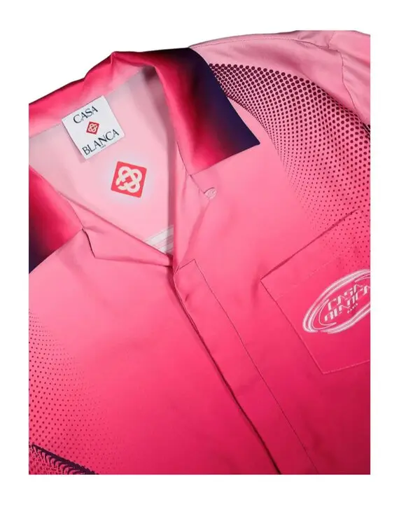 Casablanca Gradient Pattern Short-sleeve Shirt - Red