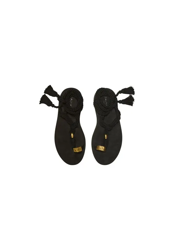 Balmain Flat Tie Sandals