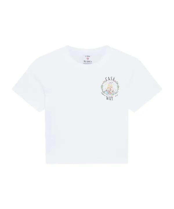 Casablanca Casa Way Cropped T-shirt - White