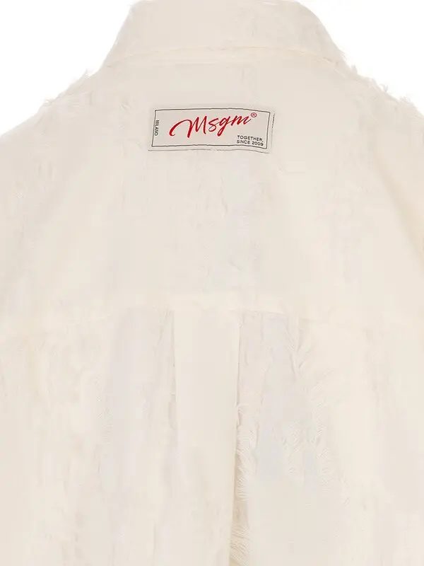 MSGM Textured Long-sleeve Shirt