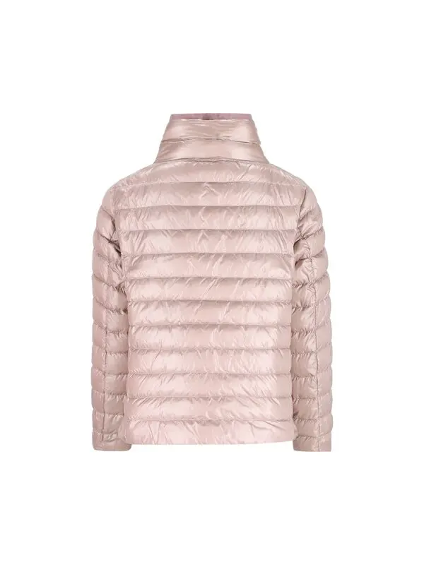 Herno High Neck Down Jacket With Drawstring Detail - Pink