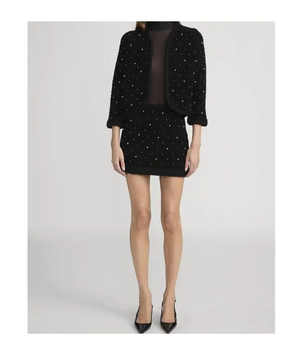 FRAME Beaded Knitted Cardigan
